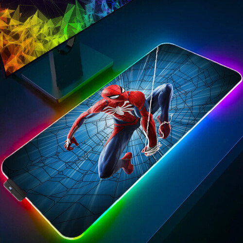 (a-Spider Man (51) 700x300x3mm) Marvel Iron Man RGB Mouse Pad Gaming ...