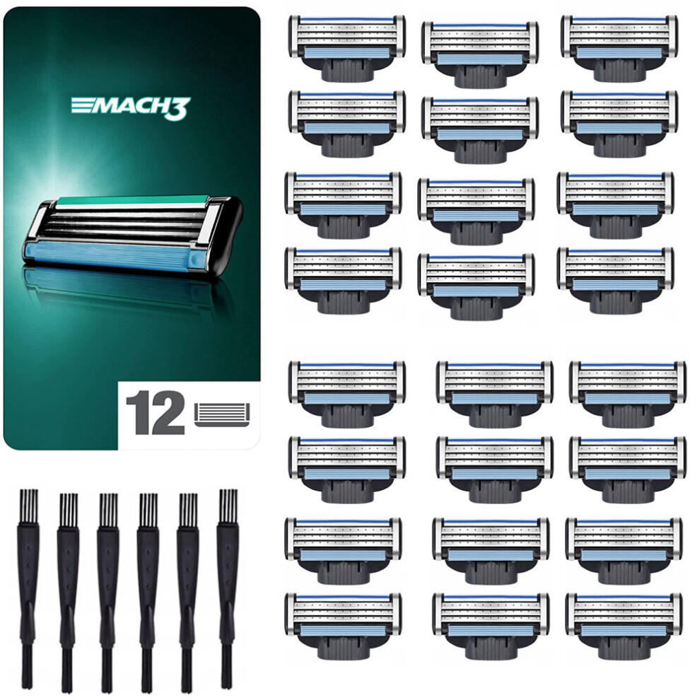 For Gillette Mach 3 Manual Razor Blades Replacement Refills - 24PCS on ...