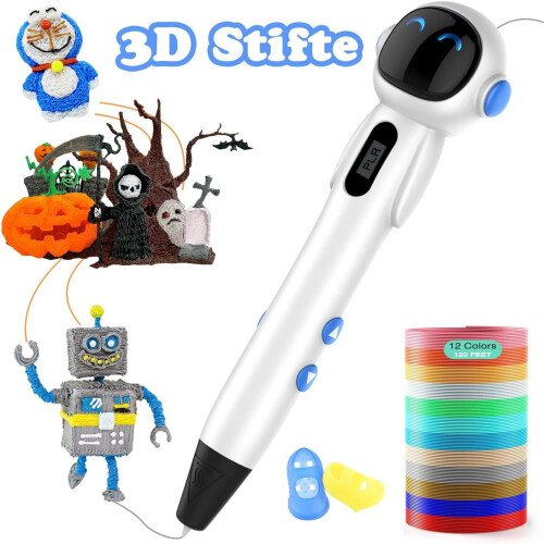 12pcs 3D Pen Set with LCD Display and 3D Pen Compatible with PLA and ...