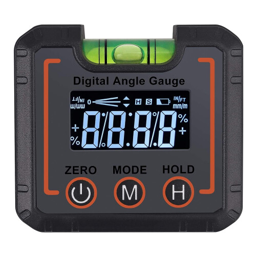 Digital LCD Inclinometer with Horizontal Bubbles, Protractor Inclined ...