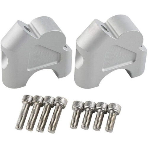 Pair Motorcycle Handlebar Risers Silver Handlebar Riser 22mm for BMW ...