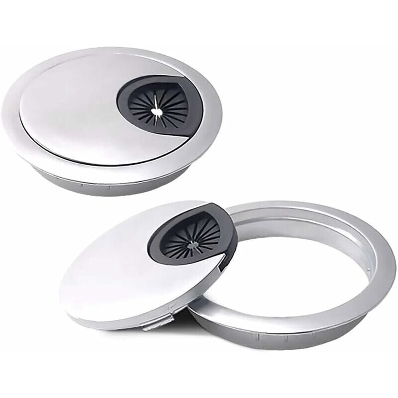 2Pcs Round Recessed Cables Desk Grommets Cable Hole Cover For Desk ...