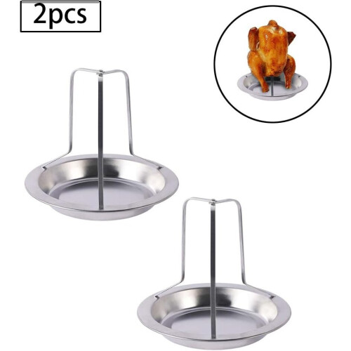 Pieces BBQ Chicken Grill, Vertical Folding Rotisserie Chicken Rack with ...