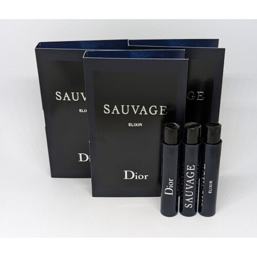 3x DIOR SAUVAGE ELIXIR Concentrated Fragrance (3x1ml Size) Sample Mens on OnBuy