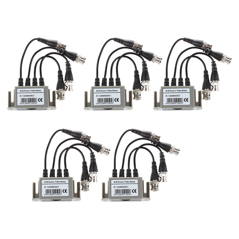 5X 4-Channel Video Balun BNC UTP CAT5 Transmitter for CCTV/ Surveillance Camera Trend on OnBuy