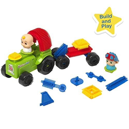 John Adams | Fun Bricks CoComelon Tractor Set: Build and play ...