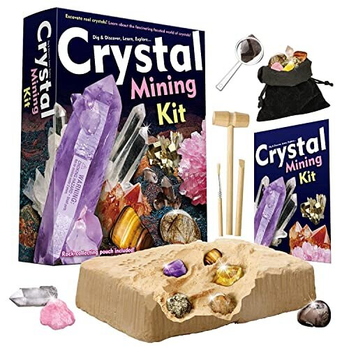 Dr. Daz Crystal Gemstone Dig Excavation Kit for Kids Gem Collection ...