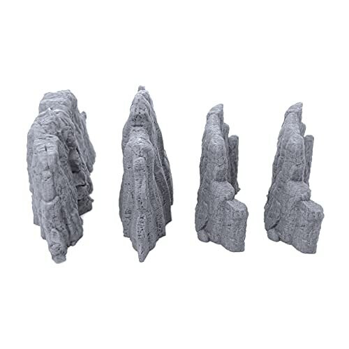 Volcanic Rock Wall Set A, 3D Printed Tabletop RPG Scenery and Wargame ...