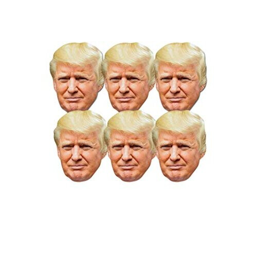 Star Cutouts SMP366 Fun Cardboard Six Pack of Face Masks of Donald ...
