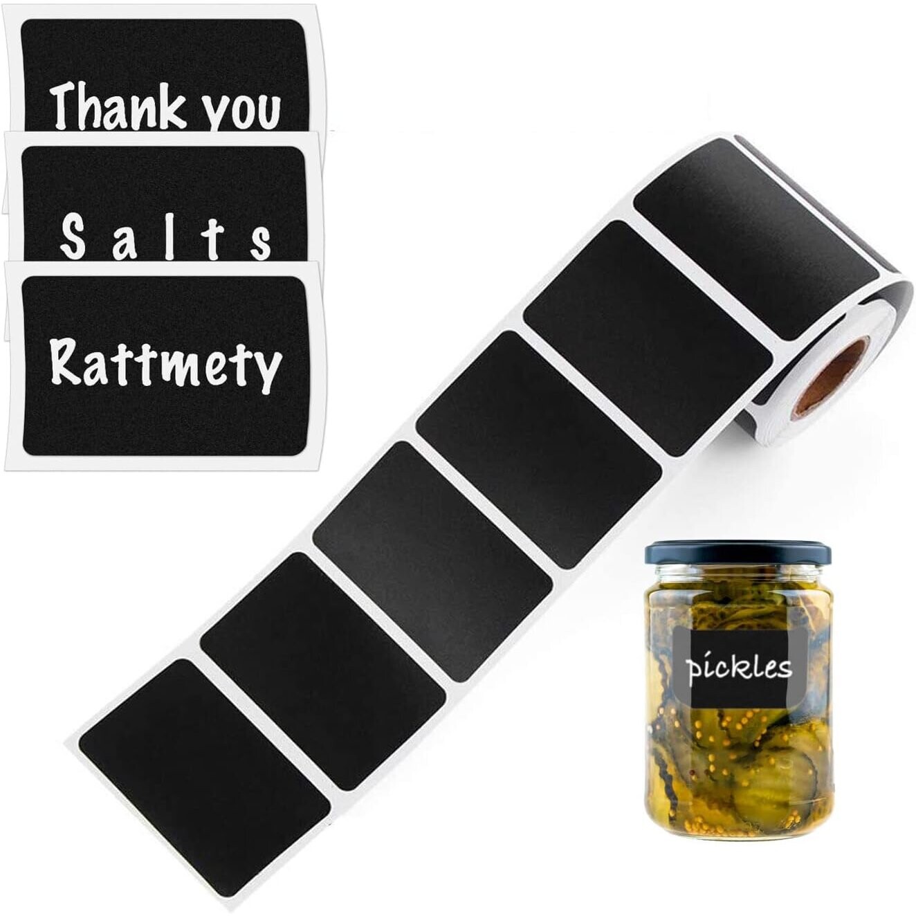 Chalkboard Labels for Storage Bins, 120pcs Minimalist Spice Label Black ...