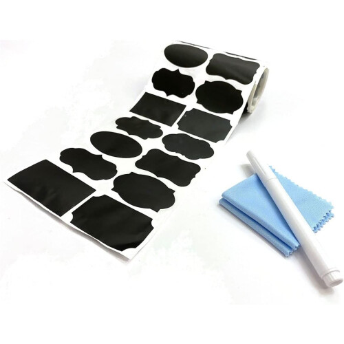Chalkboard Labels 250PCS Multiple Shapes Adhesive Removable Stickers ...