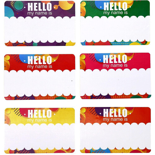 Name Tag Stickers Identify People Name Tag Labels Perforated Roll Tag ...