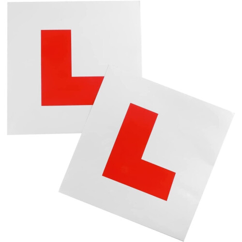 2x L Plate Car Learner Sticker Self Adhesive Sign Sticker for Car on OnBuy