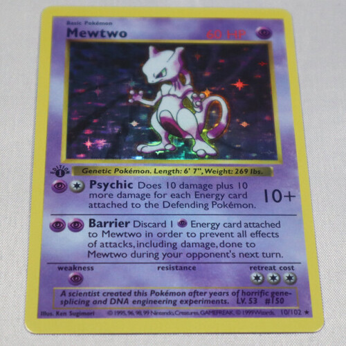 (Mewtwo BS 10-102) 1996 1st Edition Pokemon Foil Flash Cards Charizard ...