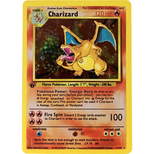 (Charizard) 3Pcs Pokemon 1996 Years English Cards PTCG Charizard Blastoise Venusaur on OnBuy