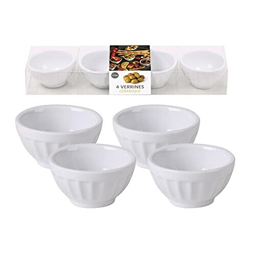 Ceramic Sauce Bowl Condiment Dipping Pot Kitchen White Pinch Round Dish ...