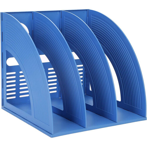 Desk File Organiser File Rack Holder Triplicate Sturdy Desktop Document ...