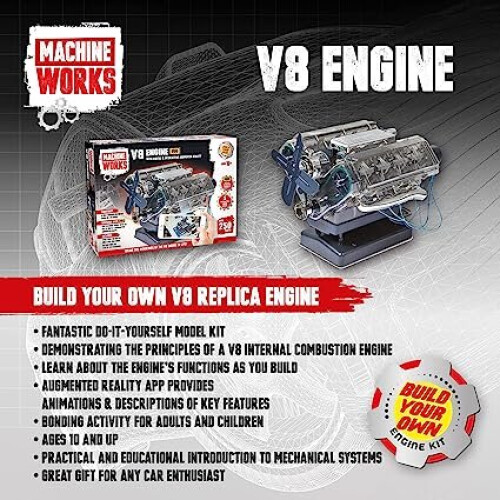 Machine Works MWH10 Build Your Own V8 Engine Toy -Replica Model ...
