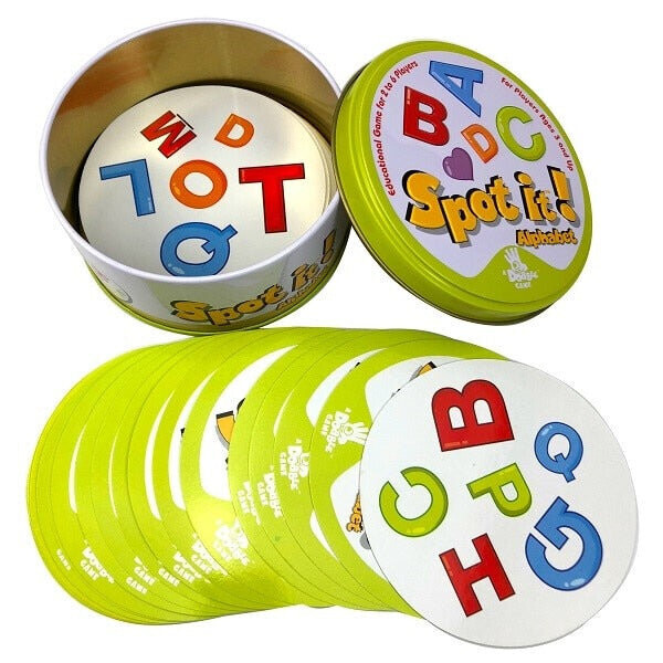 (Hogwarts) 8+ Dobble spot it cards game with animals, alphabets and ...