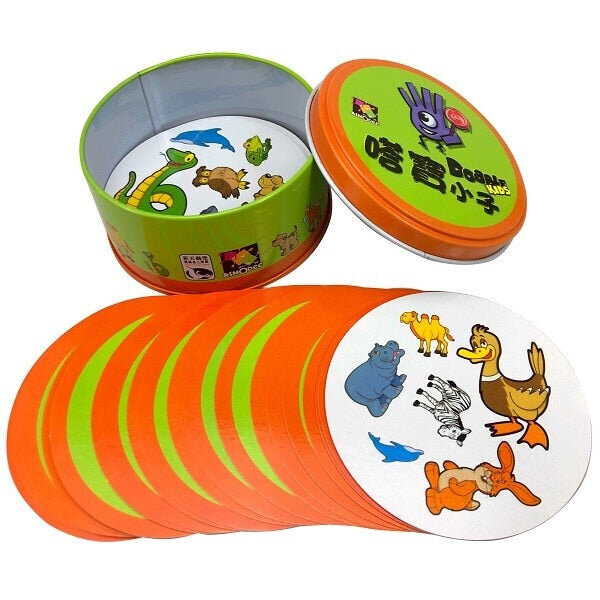 (Hogwarts) 8+ Dobble spot it cards game with animals, alphabets and ...