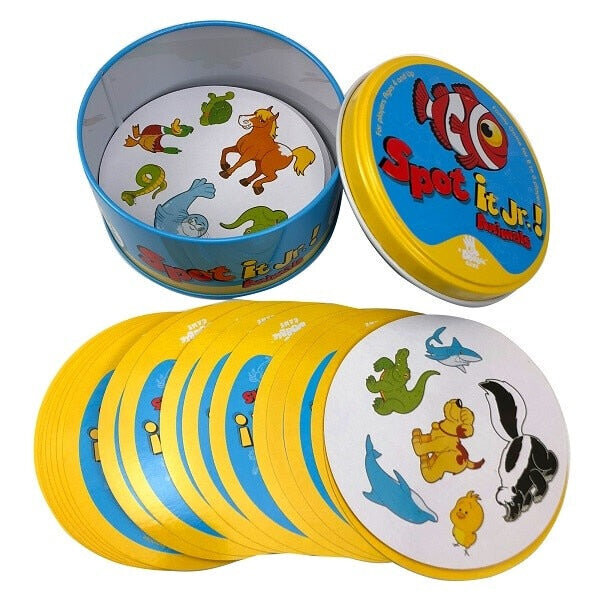 (Hogwarts) 8+ Dobble spot it cards game with animals, alphabets and ...