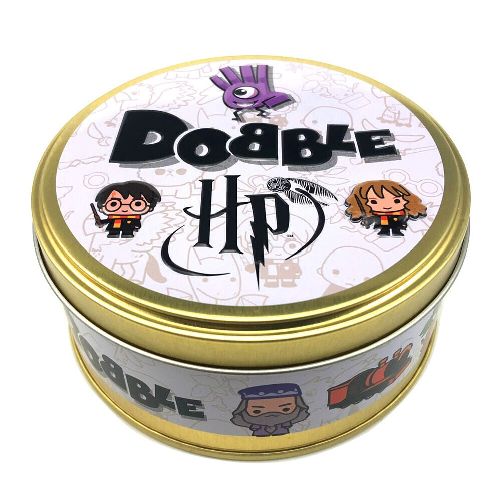 (D) 8+ Dobble spot it cards game with animals, alphabets and numbers on ...