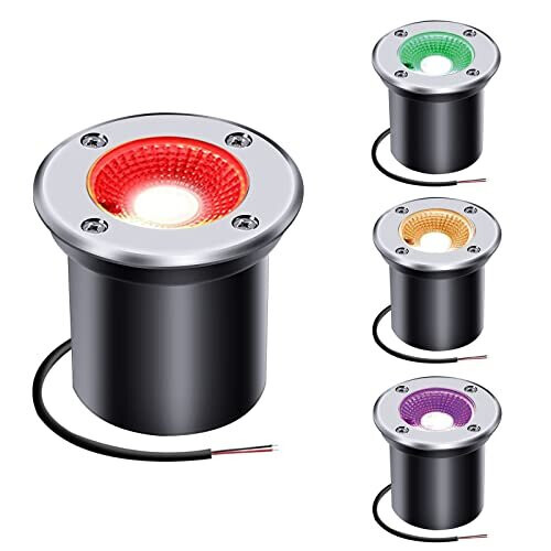 AHOTSUK RGB Garden Ground Lights Mains Powered Outdoor Garden Inground ...