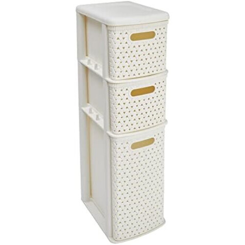 Order Slimline 3 Drawer Tower - Slim & Narrow Plastic Storage Drawers ...