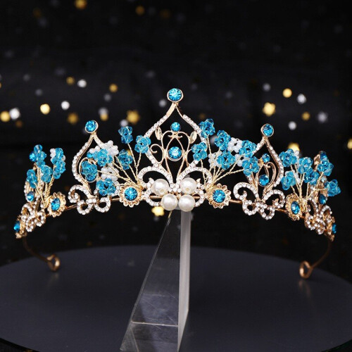 Wedding Girls Bling Prop Pageant Decorative Tiara Party Crystal Jeweled ...