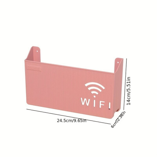 1PC Router WIFI Storage Box Shelving Wall Mounted Perforation Living ...
