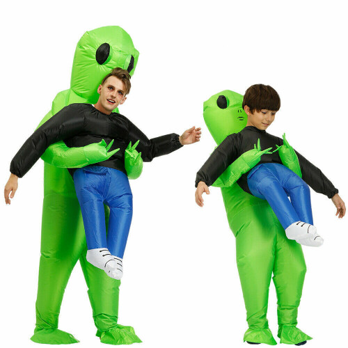 Halloween Inflatable Costume Blow Up Suits Monster Alien Carrying Human ...