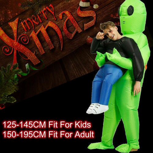Halloween Inflatable Costume Blow Up Suits Monster Alien Carrying Human ...