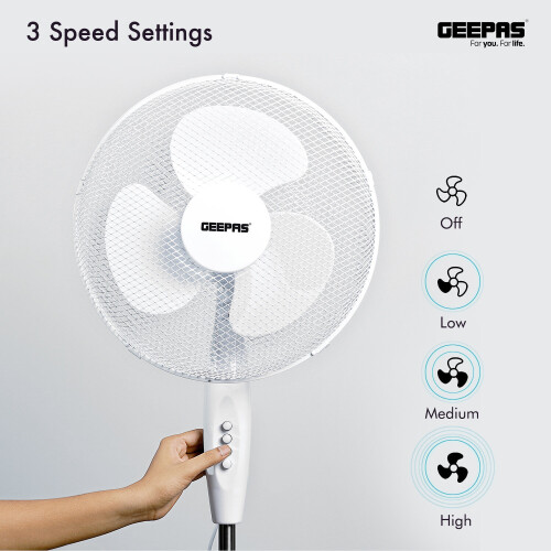 Geepas 16 Inch Standing Pedestal Fan Oscillating 3 Speed, Pack of 2 on ...
