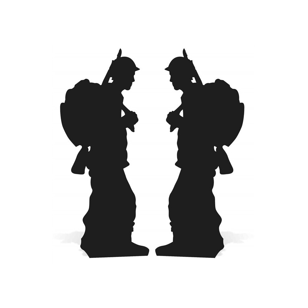 Wartime Soldier Silhouette Double Pack Lifesize Cardboard Cutout ...