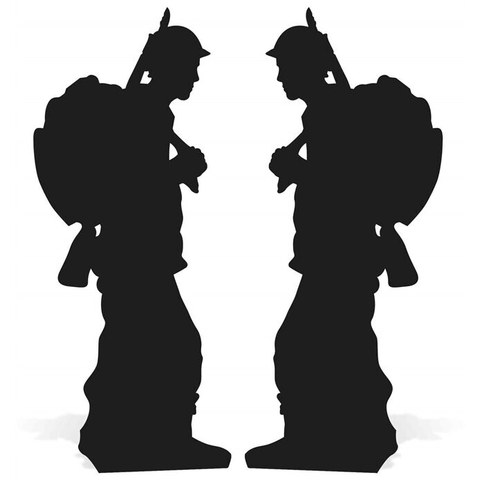 Wartime Soldier Silhouette Double Pack Lifesize Cardboard Cutout ...