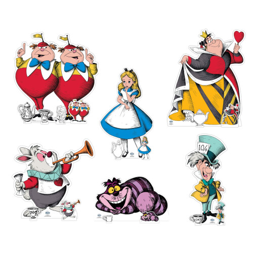 Alice In Wonderland Vintage Cardboard Cutouts Set of 6 Official Disney ...