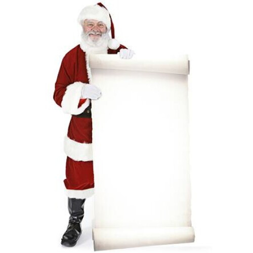 Santa with Large Sign (Christmas) - Lifesize Cardboard Cutout / Standee ...