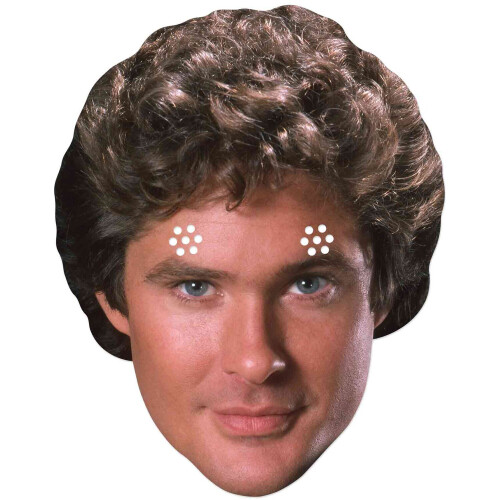 David Hasselhoff Knight Rider Official Single 2D Card Party Face Mask ...