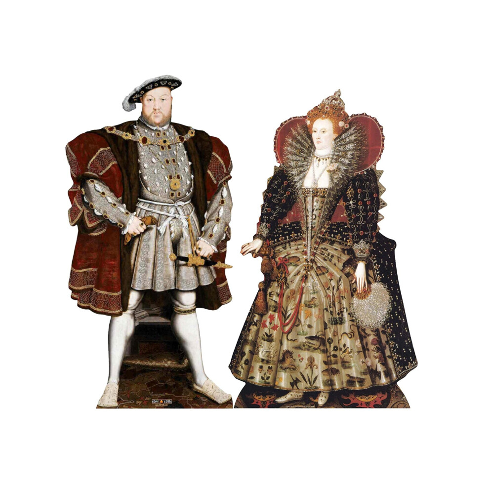 The Tudors Henry VIII Elizabeth I Cardboard Cutout Set of 2 on OnBuy