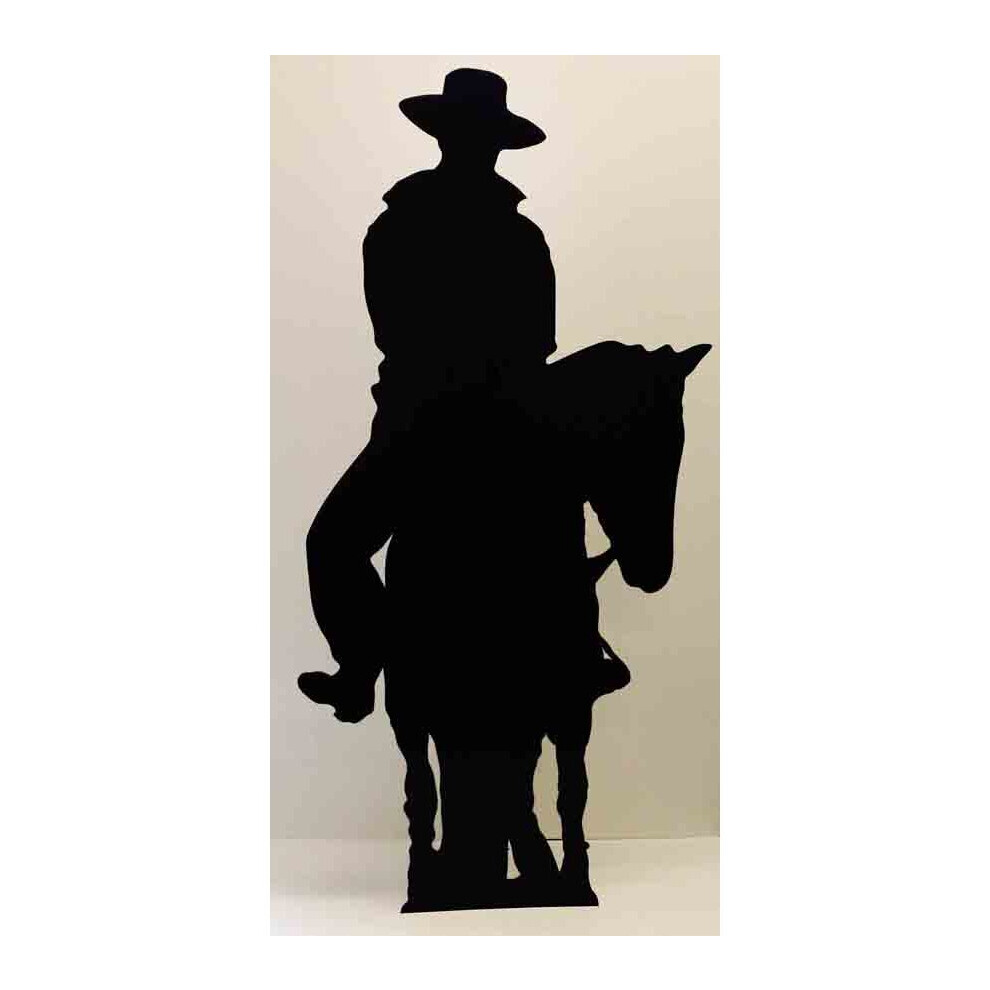 Cowboy on a Horse (Silhouette) (Western Themed) - Lifesize Cardboard ...