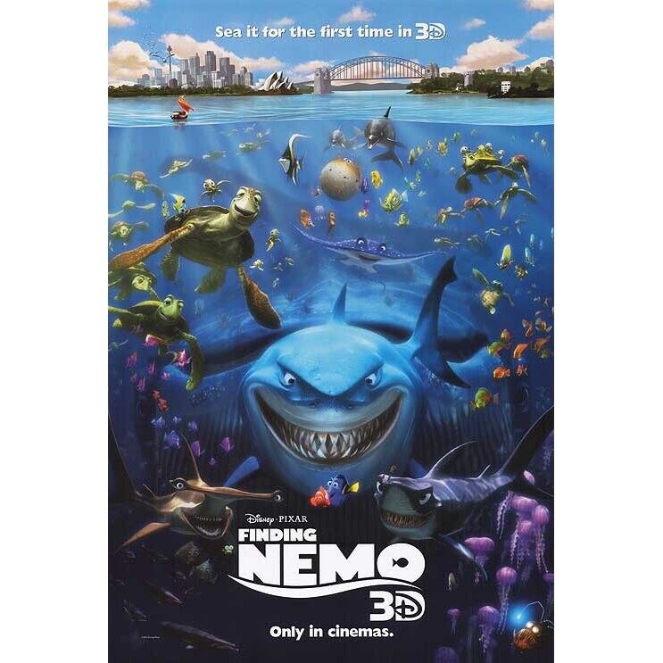 Finding Nemo 3D Poster Double Sided Advance (2012) Original Cinema Poster on OnBuy