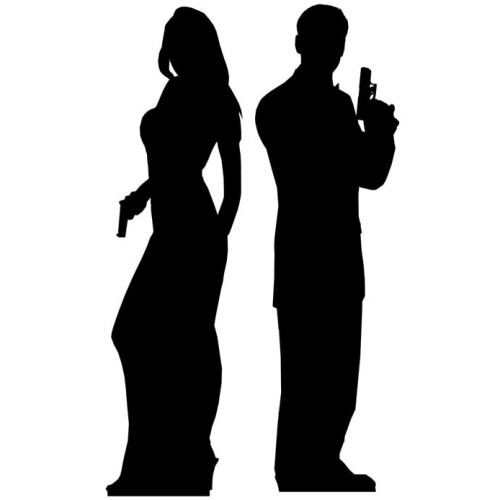 Secret Agent Male and Female Double Pack (James Bond Style) Lifesize ...