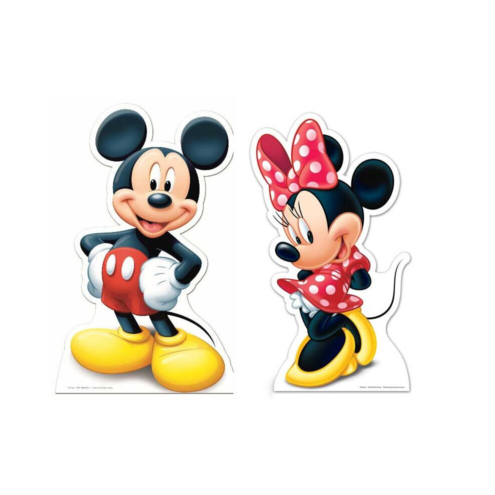 Mickey Mouse And Minnie Mouse Lifesize Cardboard Cutout Standee Set Disney On Onbuy