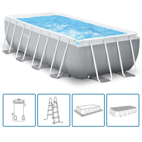 Intex Swimming Pool Set Above Ground Pool Rectangular Prism Frame ...