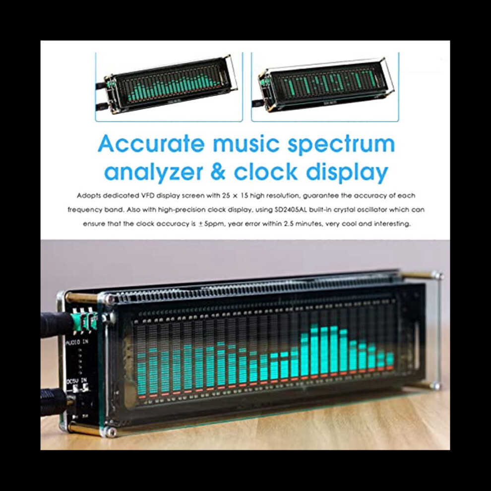 LED Audio Spectrum DIY Kit, VFD2515 Audio Spectrum Analyzer, VFD Sound ...