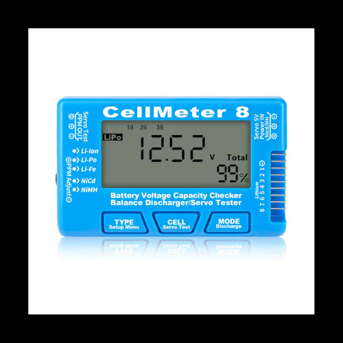 RC Cellmeter 8 Digital Battery Capacity Checker Controller Tester ...
