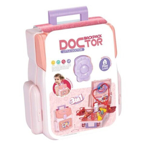 HK Doctor Set Pink Pretend Play Dress Up Dr Kit Realistic Doctor Play ...
