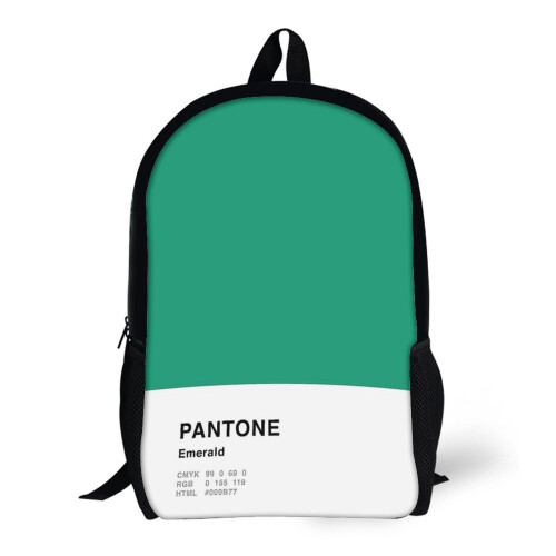 Backpacks Emerald Green Pantone Simple 17inch School Bag on OnBuy