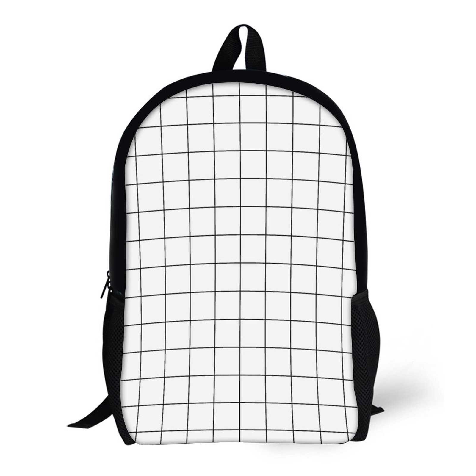 Backpacks Graph Paper Grid Black Lines On White 17inch School Bag on OnBuy