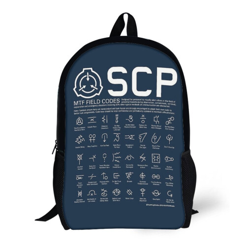 Backpacks SCP MTF Field Codes by ToadKing07 17inch School Bag on OnBuy